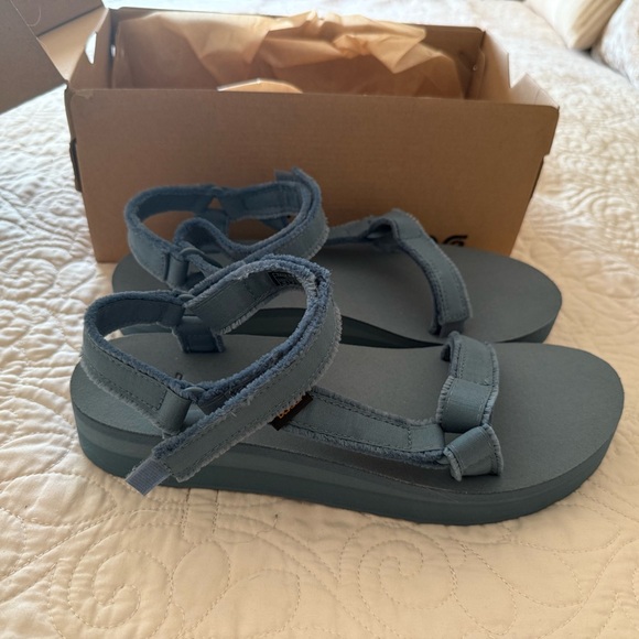Teva | Shoes | Teva Womens Blue Midform Sandals | Poshmark